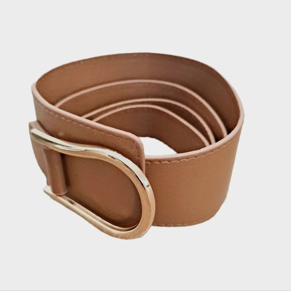 Boutique | Accessories | Corset Brown Faux Leather Obi Waist Wide Wrap ...